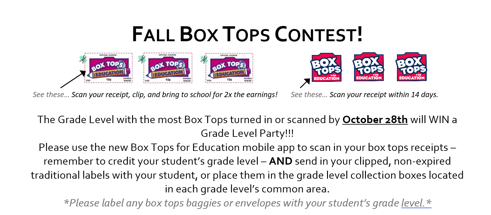 Box Tops Contest is ON! – Butler Elementary PTA